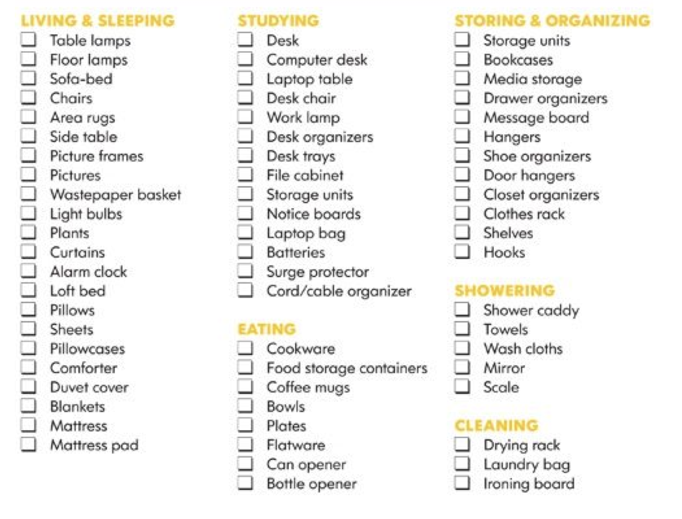 5 Tips When Moving into Student Dorms